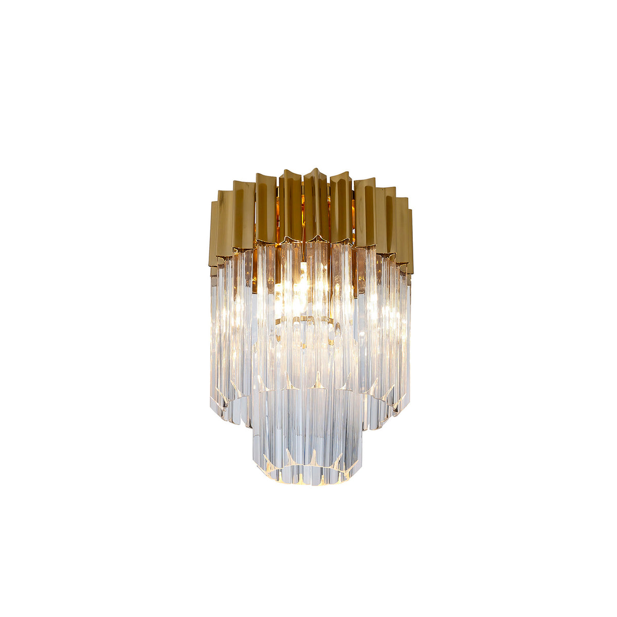 ADH7228 Round 3 Light Brass/Clear Ceiling Light – Hillano